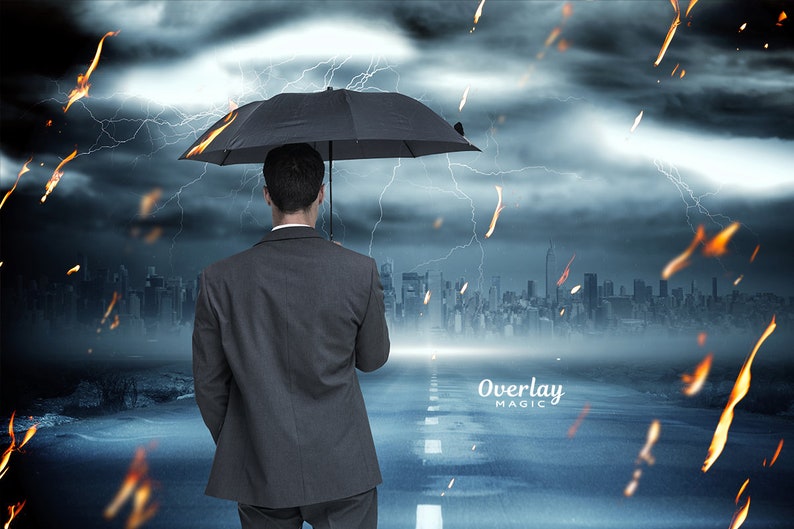 Raining Fire Overlay for Photoshop Digital Photo Overlays - Etsy
