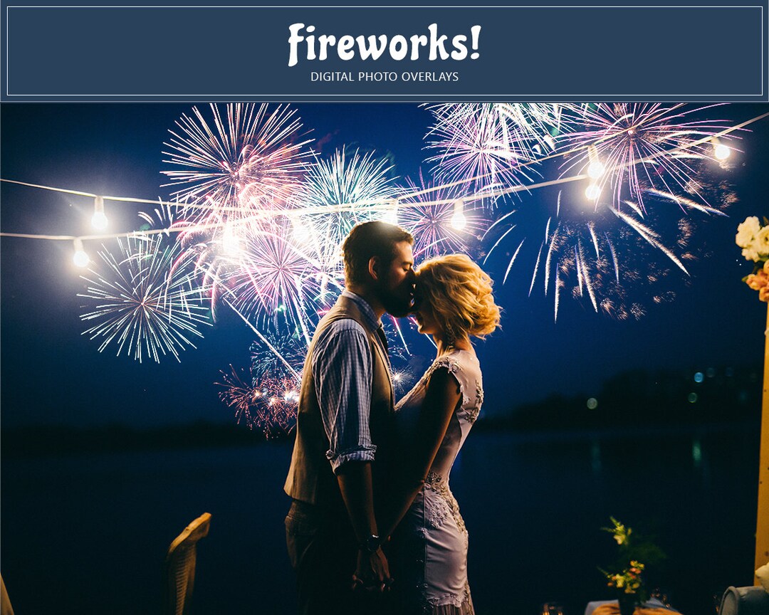 Firework Overlay, Digital Photoshop Overlay, July 4th Independence Day ...
