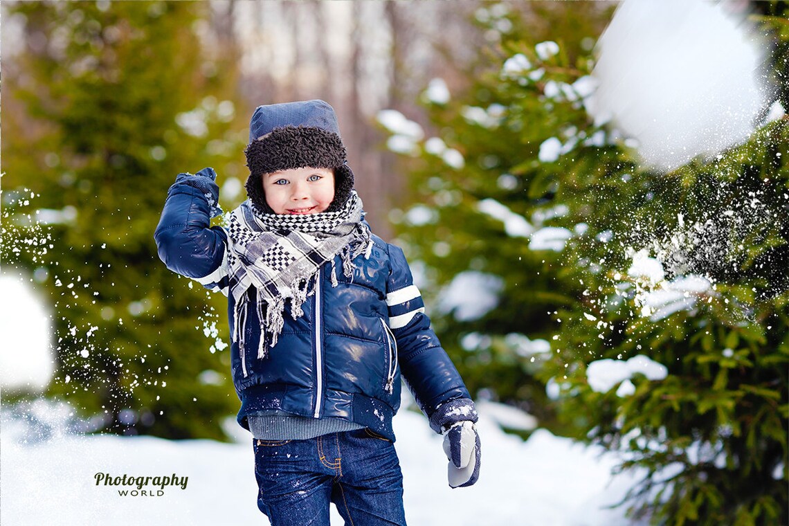Snowball Fight Overlay Photoshop Composite - Etsy