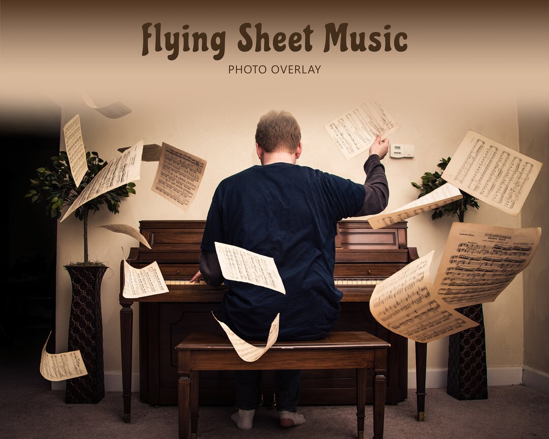 Flying Sheet Music, Falling Paper - Etsy