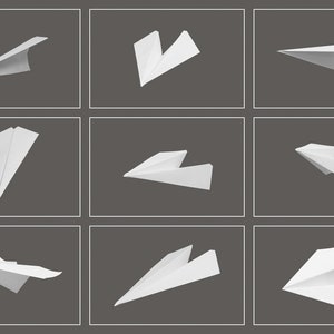60 Paper Airplane Overlays, Flying Digital Aeroplanes - Etsy