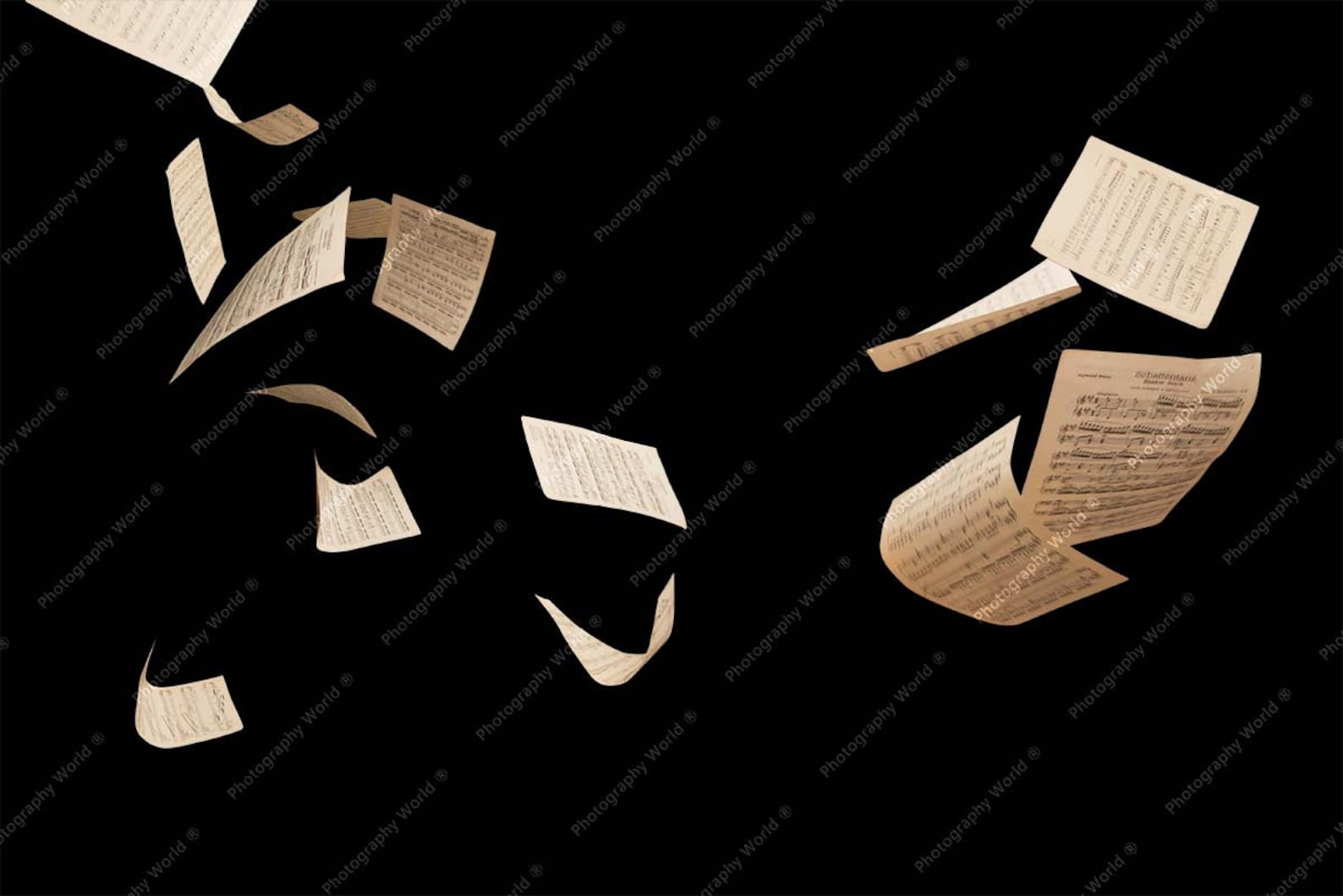 Flying Sheet Music, Falling Paper - Etsy
