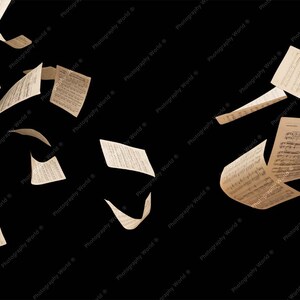 Flying Sheet Music, Falling Paper - Etsy
