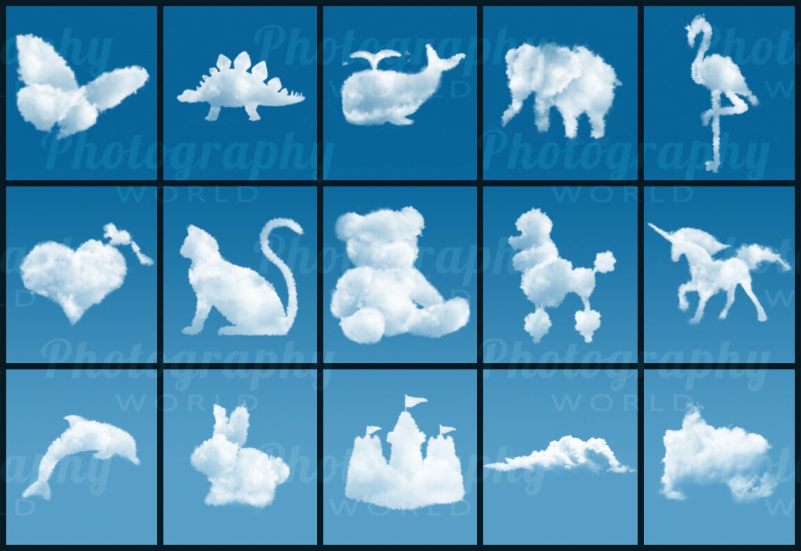20 Cloud Shape Photo Overlays - Etsy