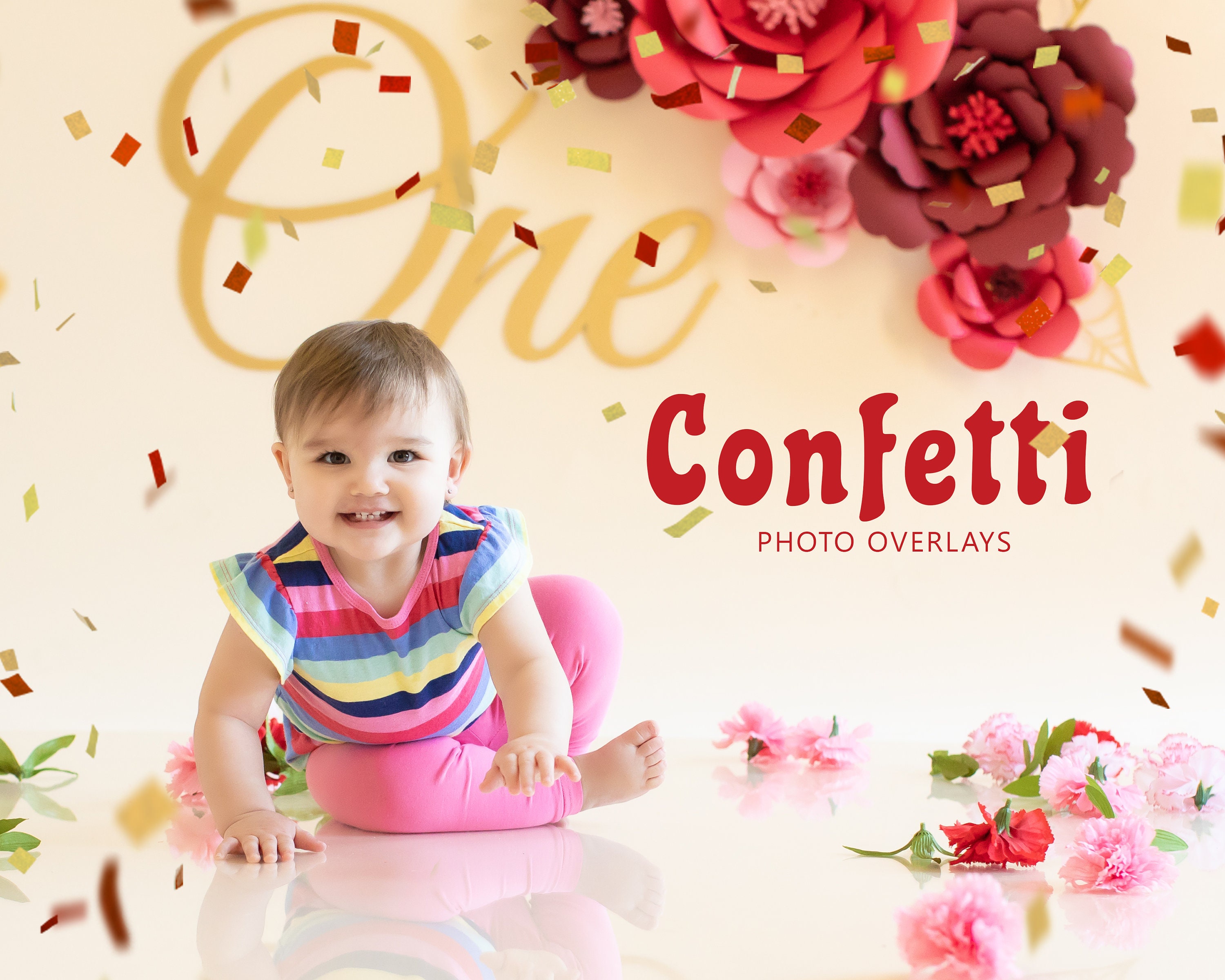 25 Confetti Overlays, Realistic Falling Confetti - Etsy