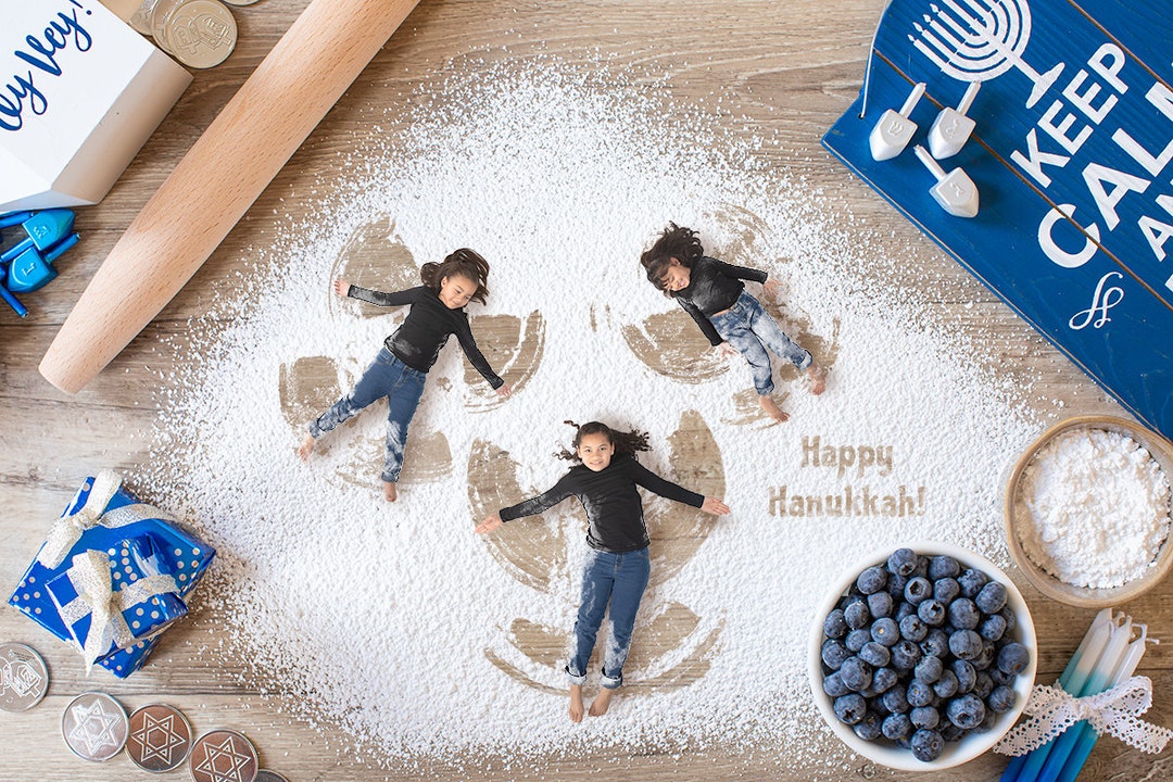 Hanukkah Cookie Backdrop, Flour Snow Angels for Chanukkah - Etsy