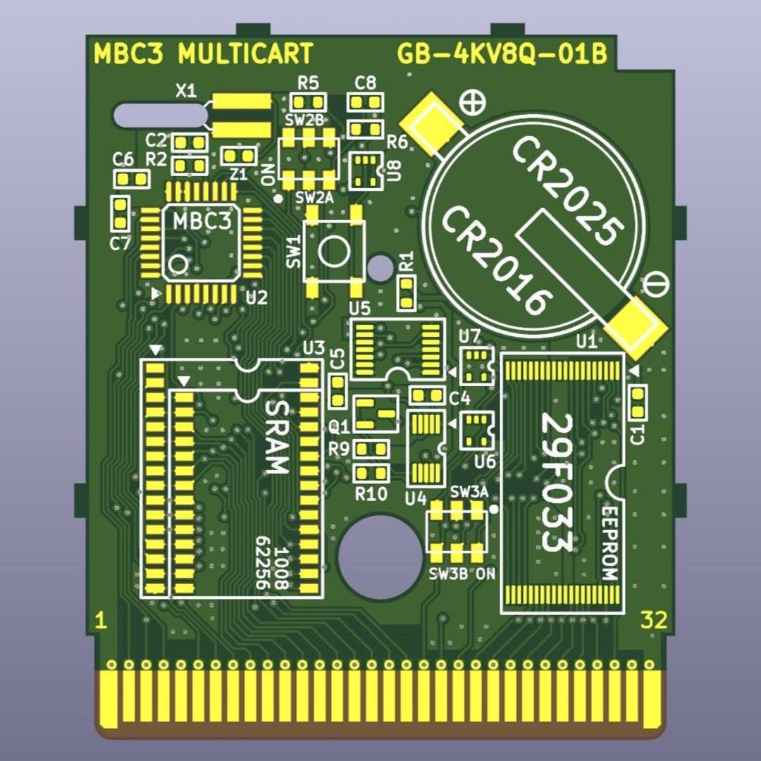 Game Boy Multicart PCB (MBC3, V2.1) - Etsy