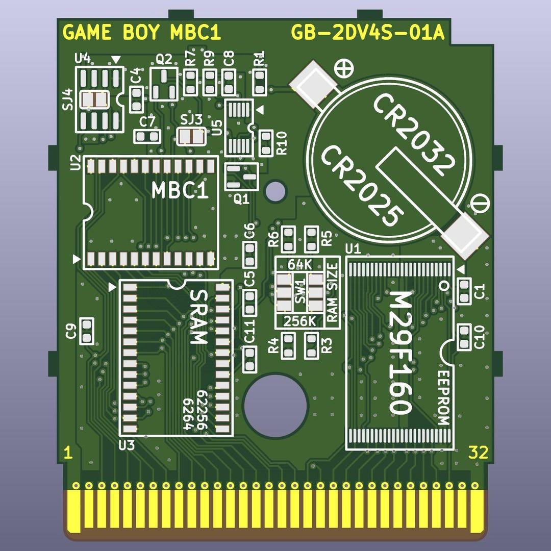 Game Boy Cartridge PCB (MBC1, Type A) - Etsy