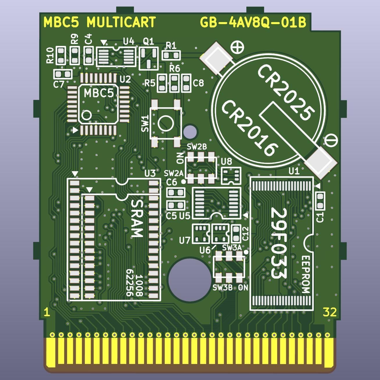 Game Boy Multicart PCB (MBC5, V2.0) - Etsy