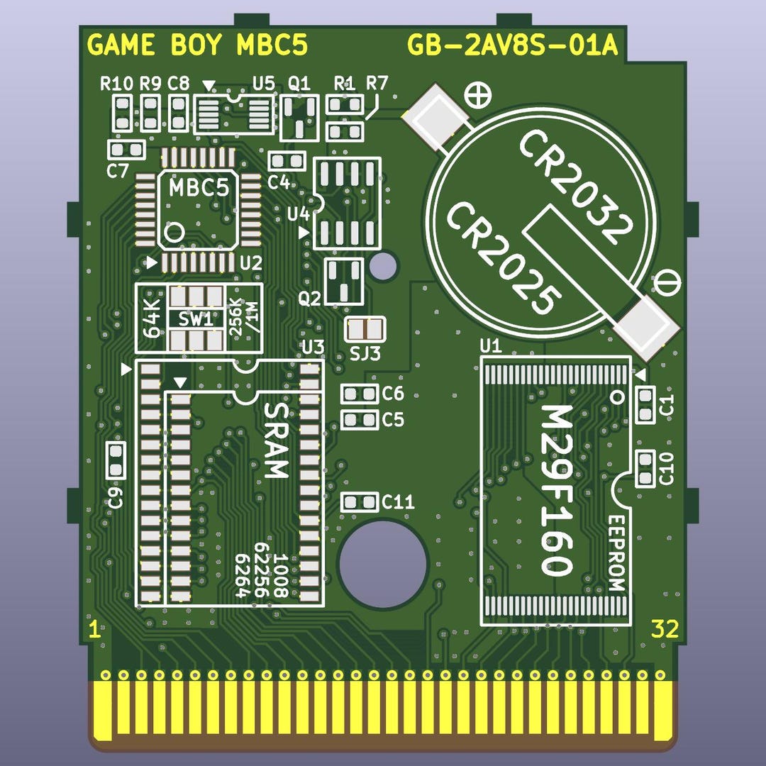 Game Boy Cartridge PCB (MBC5, Type A) - Etsy