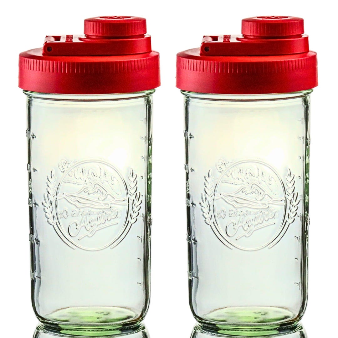 Pint & Half Jar With Old Glory Red Pouring Lid – Functional Stylish ...