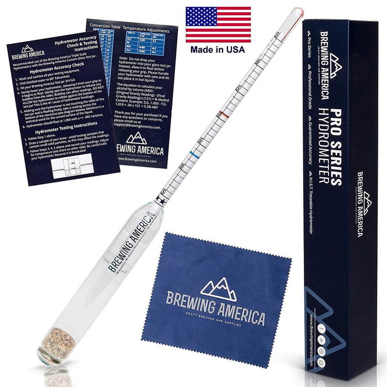 American-made Syrup Hydrometer Density Meter for Sugar and Maple Syrup ...