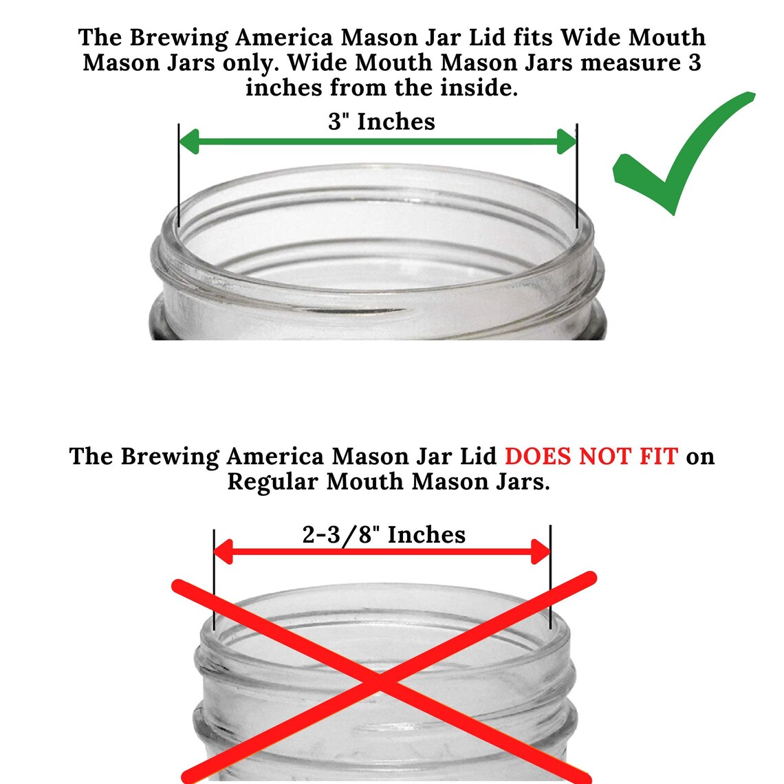 Pint & Half Jar With Old Glory Red Pouring Lid – Functional Stylish ...