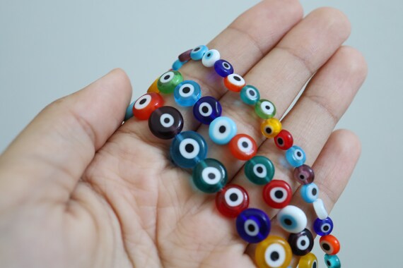 Colorful Evil Eye Necklace Rainbow Evil Eye Protective - Etsy