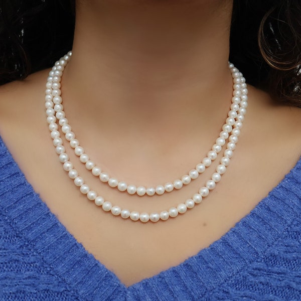 Two Strand Pearls - Etsy