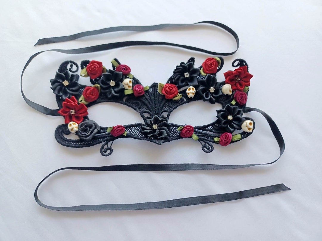 Gothic Black Lace Mask - Etsy