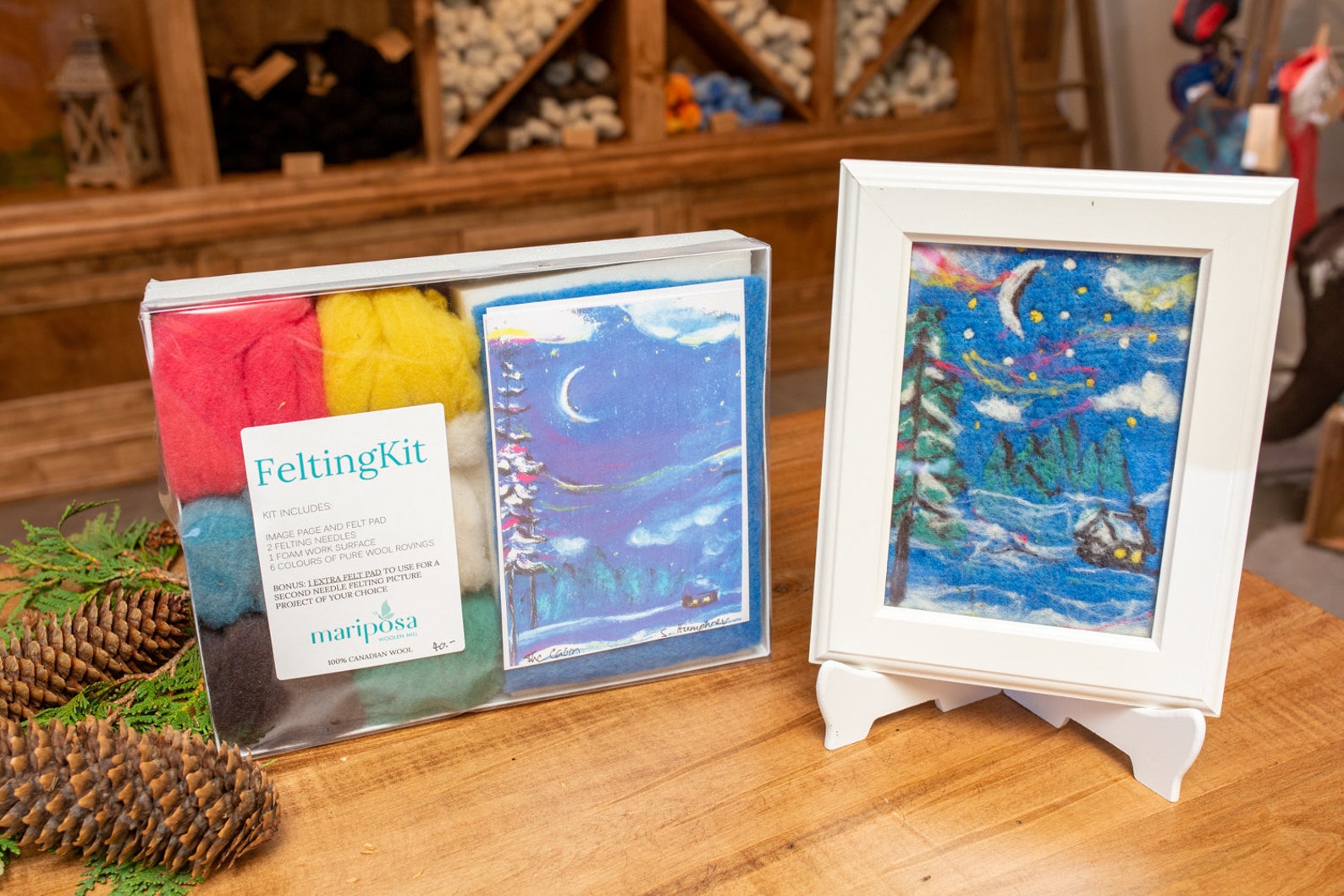 Felting Kit DIY Felting Wool Painting Landscape Kit - Etsy Canada