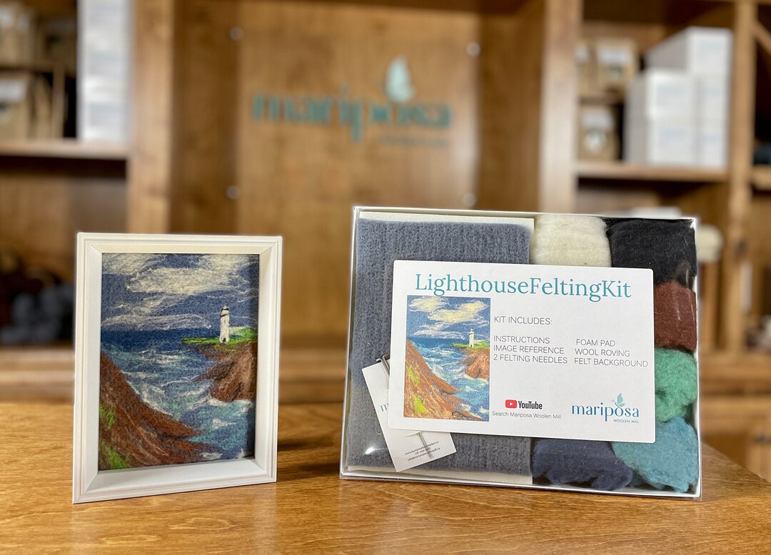 Felting Kit, Felting Picture Kit, DIY Felting, Lighthouse Felting Kit ...