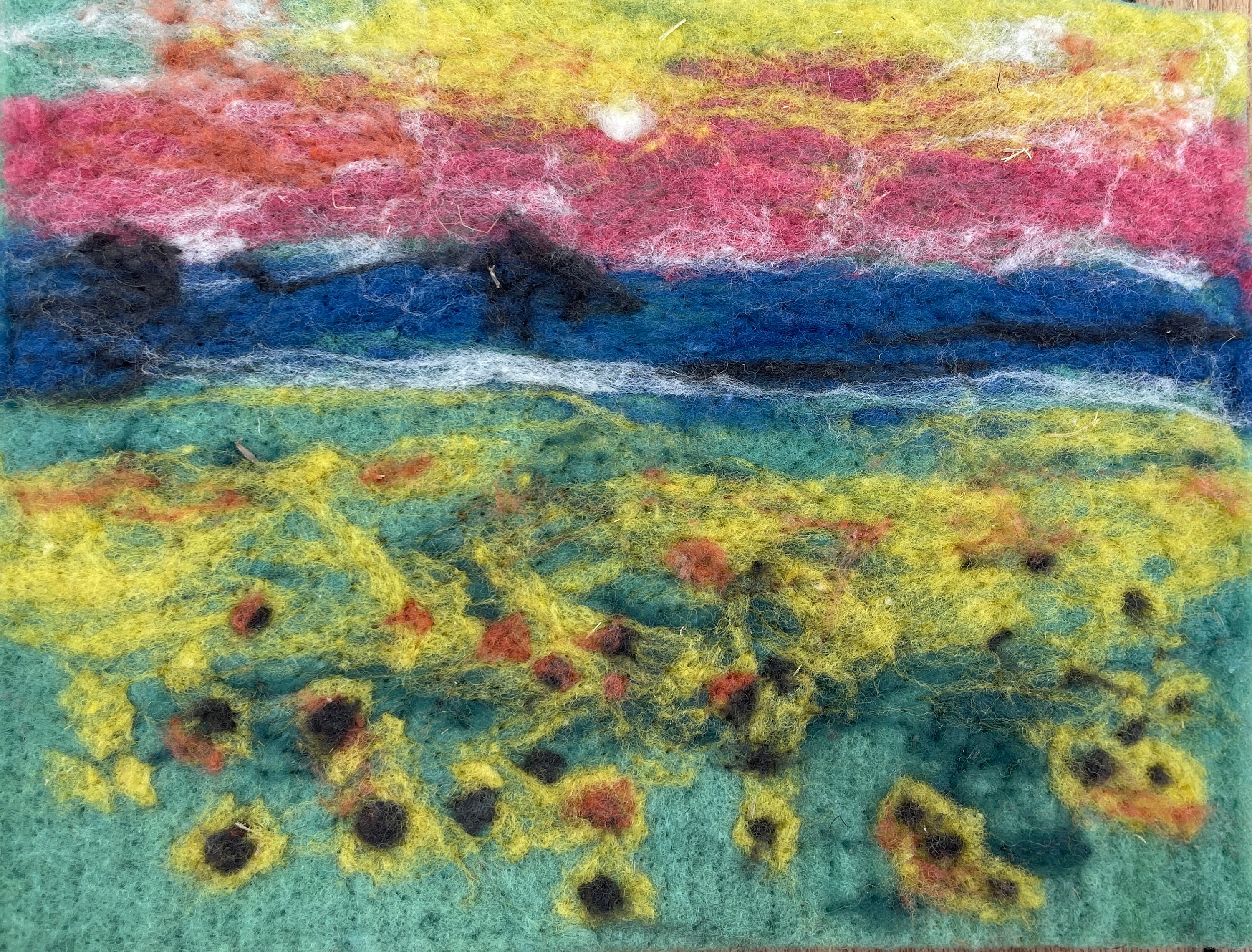 Felting Kit Felting Picture Kit DIY Felting Sunflower - Etsy Canada