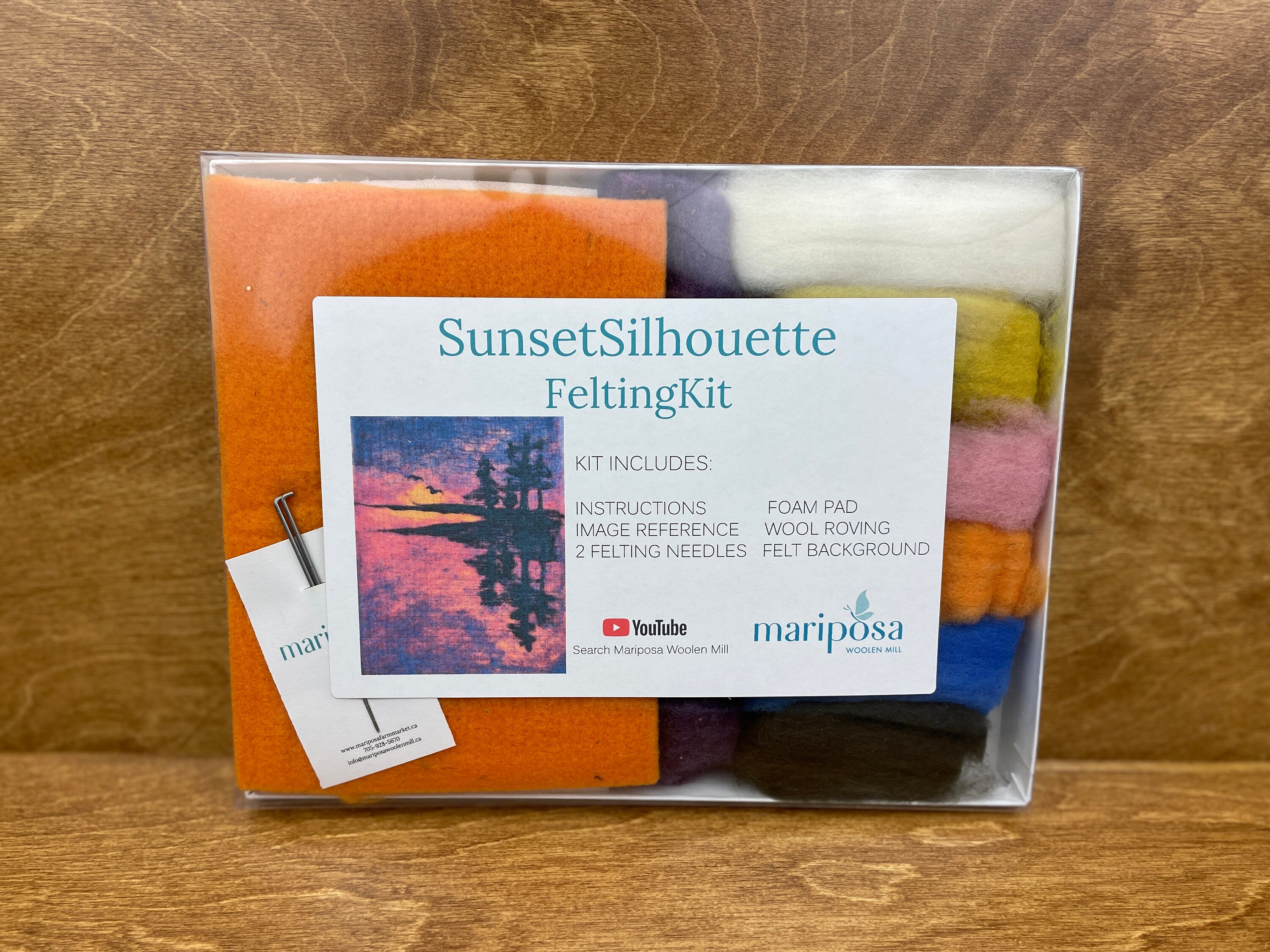 Felting Kit, Felting Picture Kit, DIY Felting, Sunset Silhouette ...