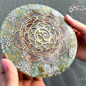 Om Mandala Orgonite Charging Plate | Coaster | Lotus Flower - Etsy