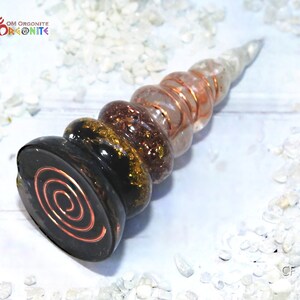 Orgone Energy Unicorn Horn | Unicorn Cone |moonstone and Quartz | Ocean ...