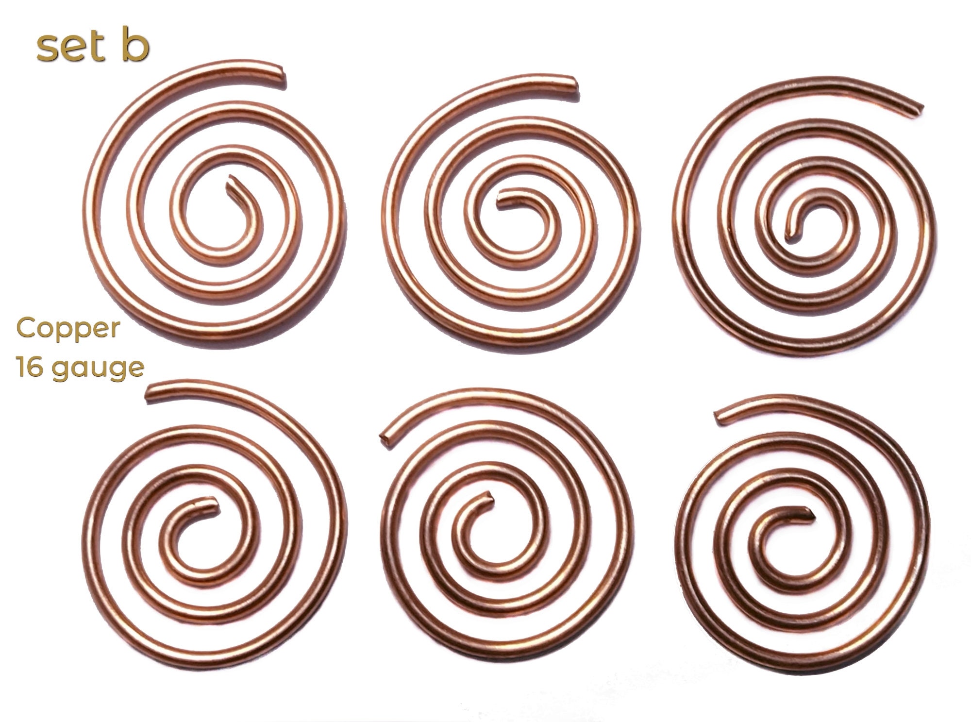 Set of Brass/copper Spirals Orgonite and Jewelry Making - Etsy Canada