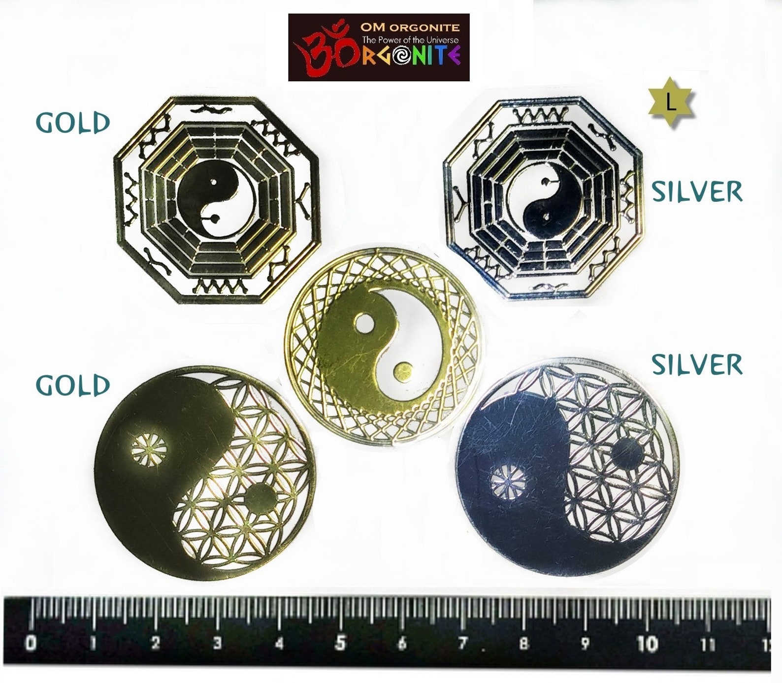 Sets of Sacred Geometry Metal Sticker / Art and Craft | Etsy