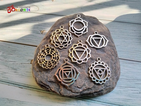 Seven Chakras Alloy Metal Charms / Chakras Pendants / | Etsy