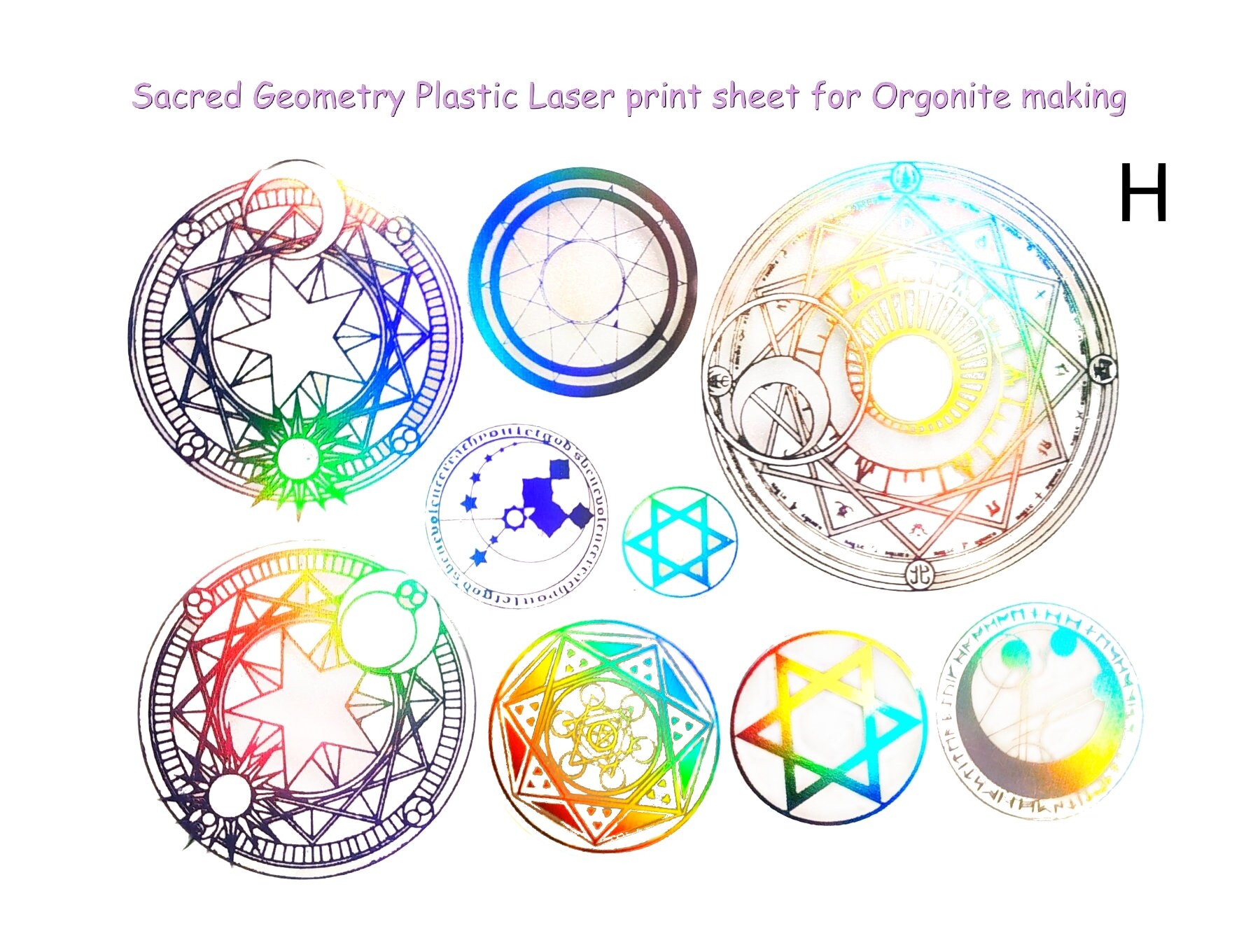 Sacred Geometry Labels for Orgonite Making / Not Sticker / - Etsy UK
