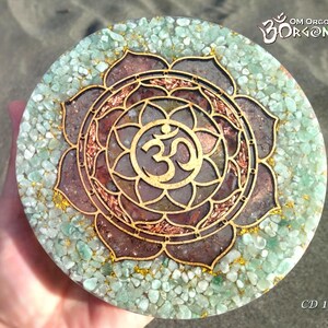 Om Mandala Orgonite Charging Plate | Coaster | Lotus Flower - Etsy
