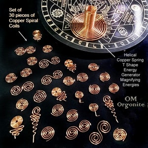 Set of 30 Pieces of Copper Spiral Coils | Orgonite Making Supplies ...