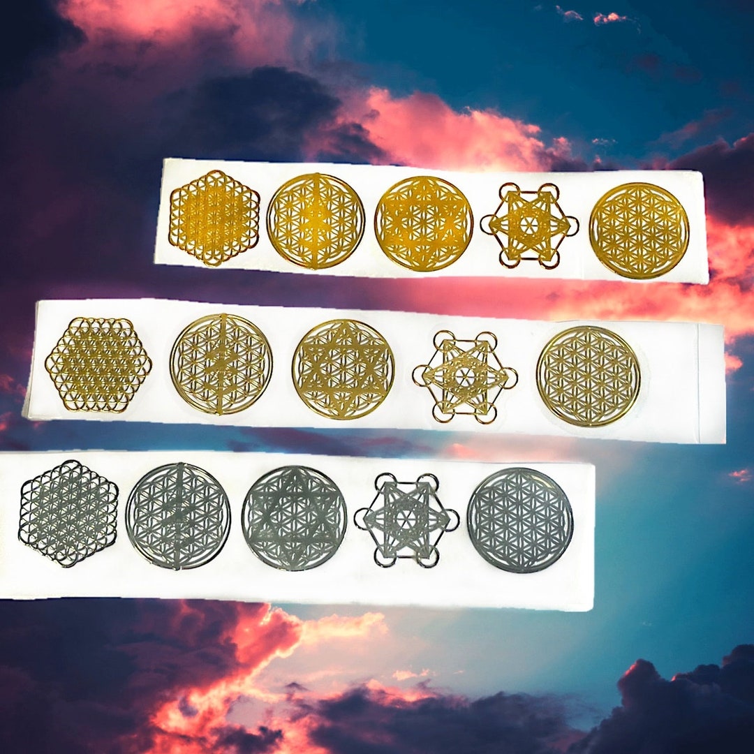 15pcs of 2cm Metal Stickers | Sacred Geometry Decal - Etsy