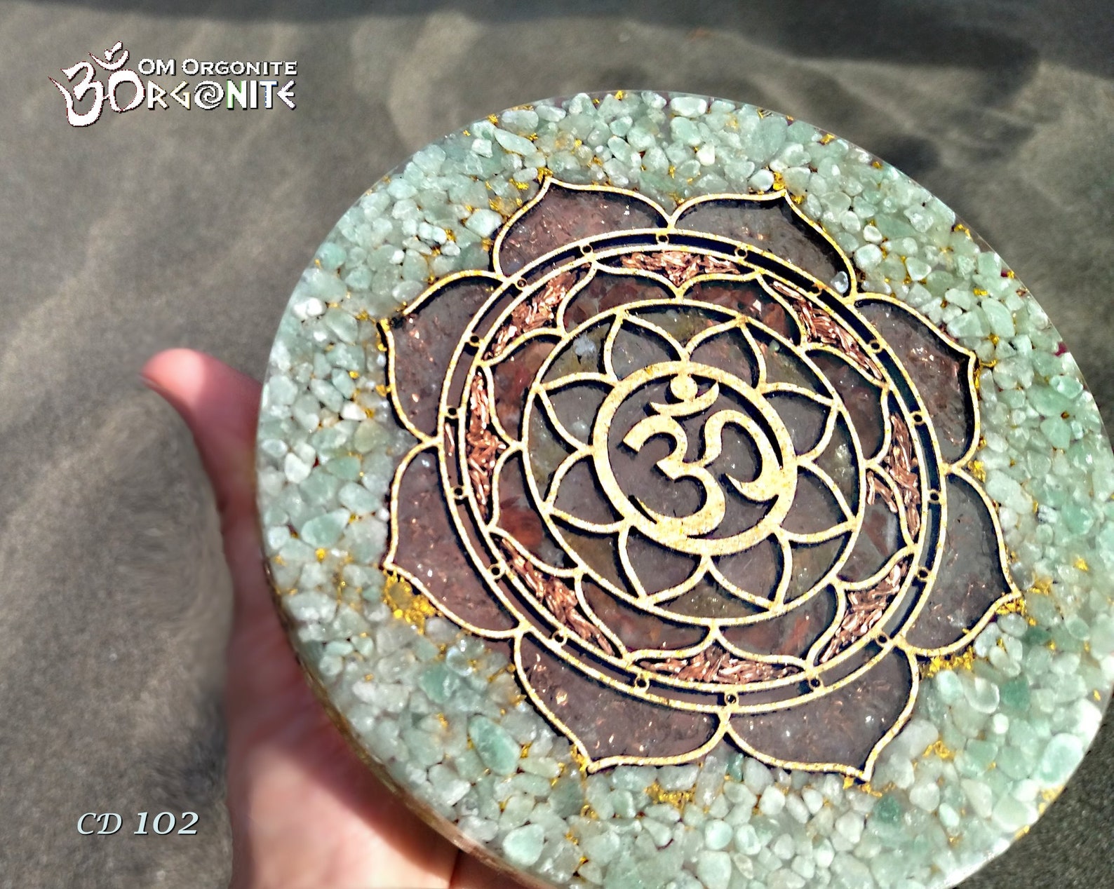 Om Mandala Orgonite Charging Plate Coaster Lotus Flower - Etsy