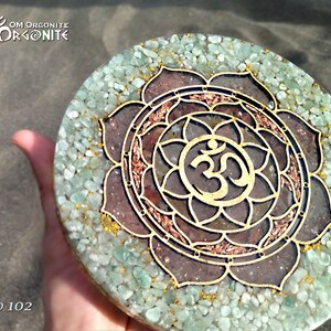 Om Mandala Orgonite Charging Plate | Coaster | Lotus Flower - Etsy