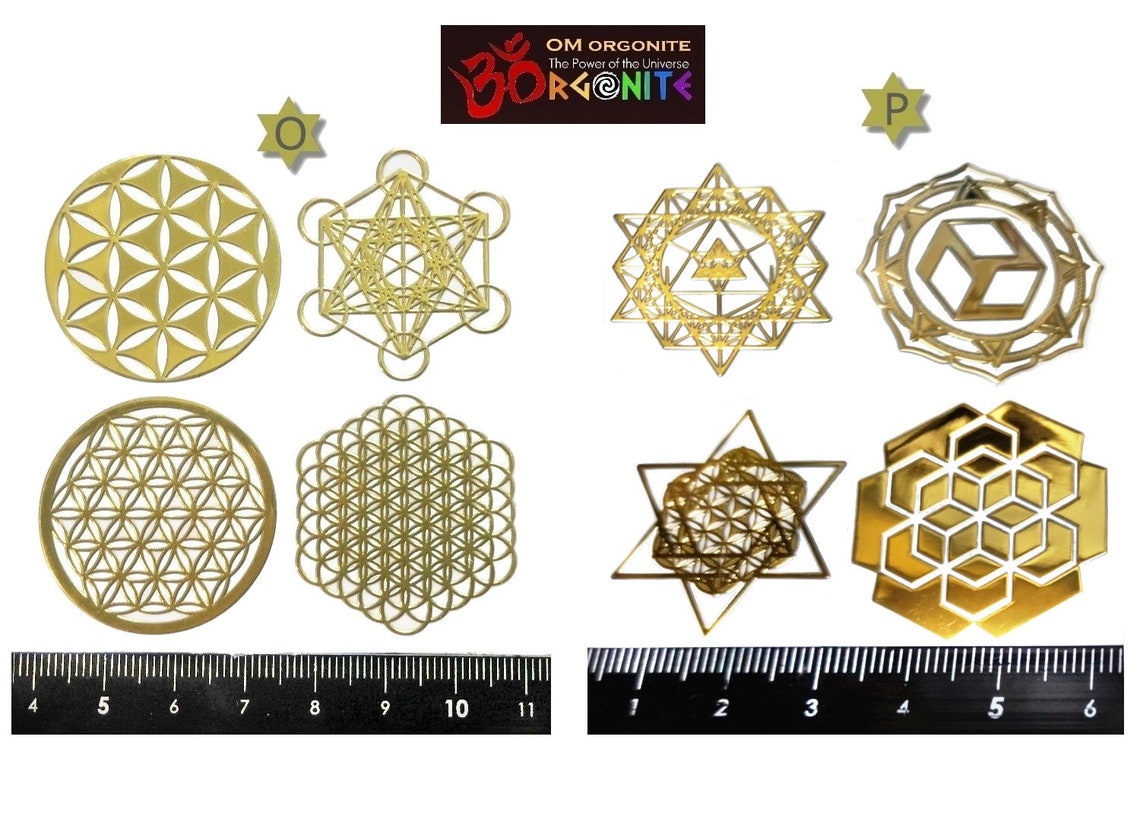 Sets of Sacred Geometry Metal Sticker / Art and Craft | Etsy