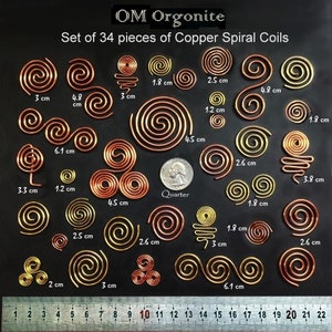Set of 30 Pieces of Copper Spiral Coils | Orgonite Making Supplies ...