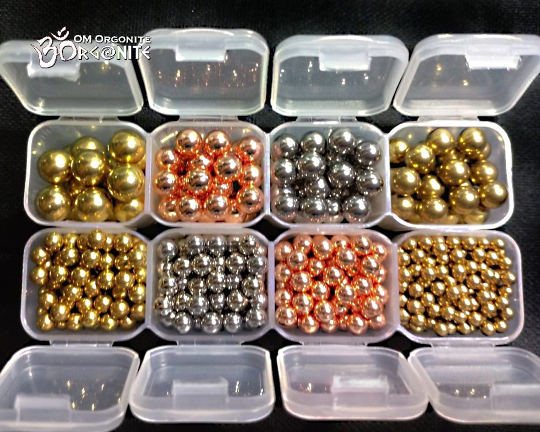 Set of Metal Balls | 4-8mm Copper, Brass, Stainless Steel Beads Without ...