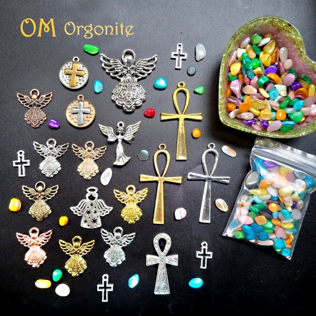 Set of Angel Charm and Shell Chips - Etsy