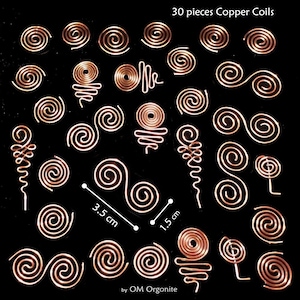Set of 30 Pieces of Copper Spiral Coils | Orgonite Making Supplies ...