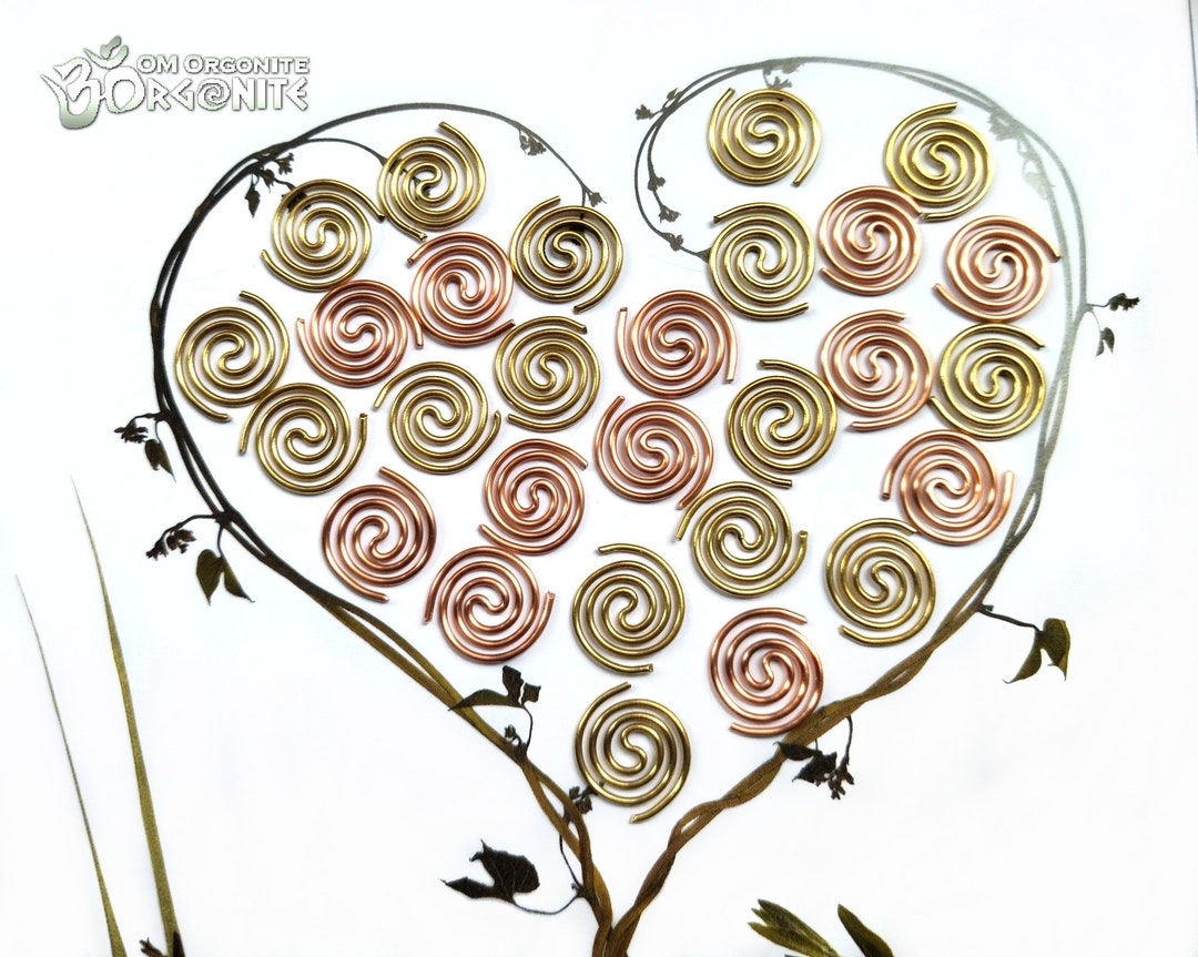 Set of 20 Small Copper Brass Spirals Orgonite and Jewelry - Etsy