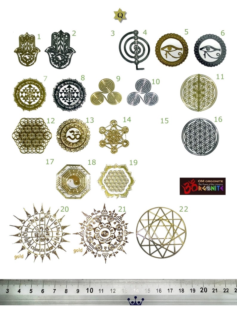 Sets of Sacred Geometry Metal Sticker / Art and Craft | Etsy