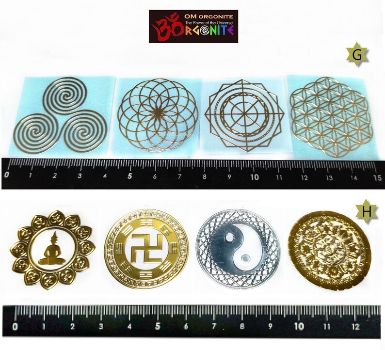 Sets of Sacred Geometry Metal Sticker / Art and Craft | Etsy