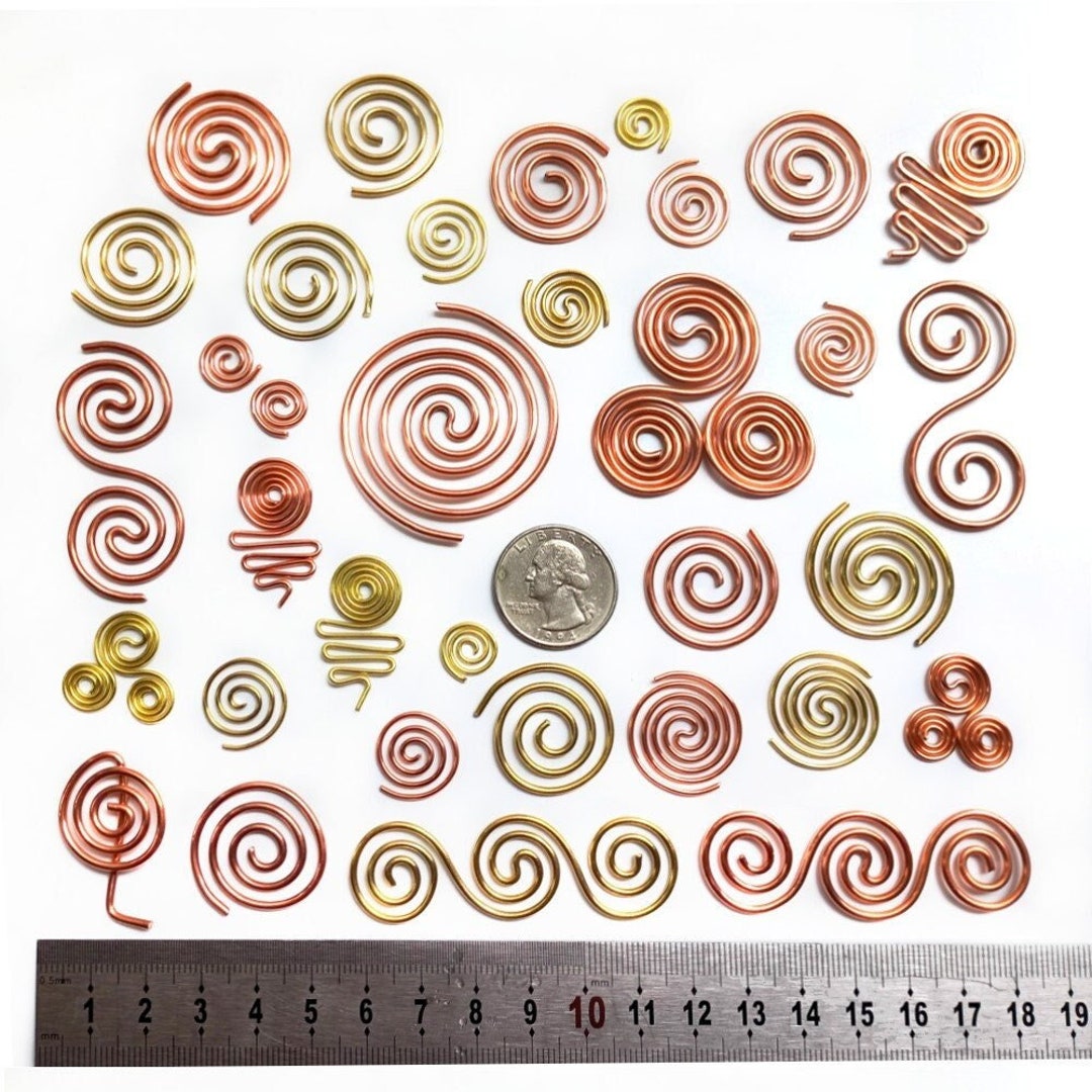 Set of 34 Pieces of Copper Spiral Coils | Orgonite Making Supplies ...