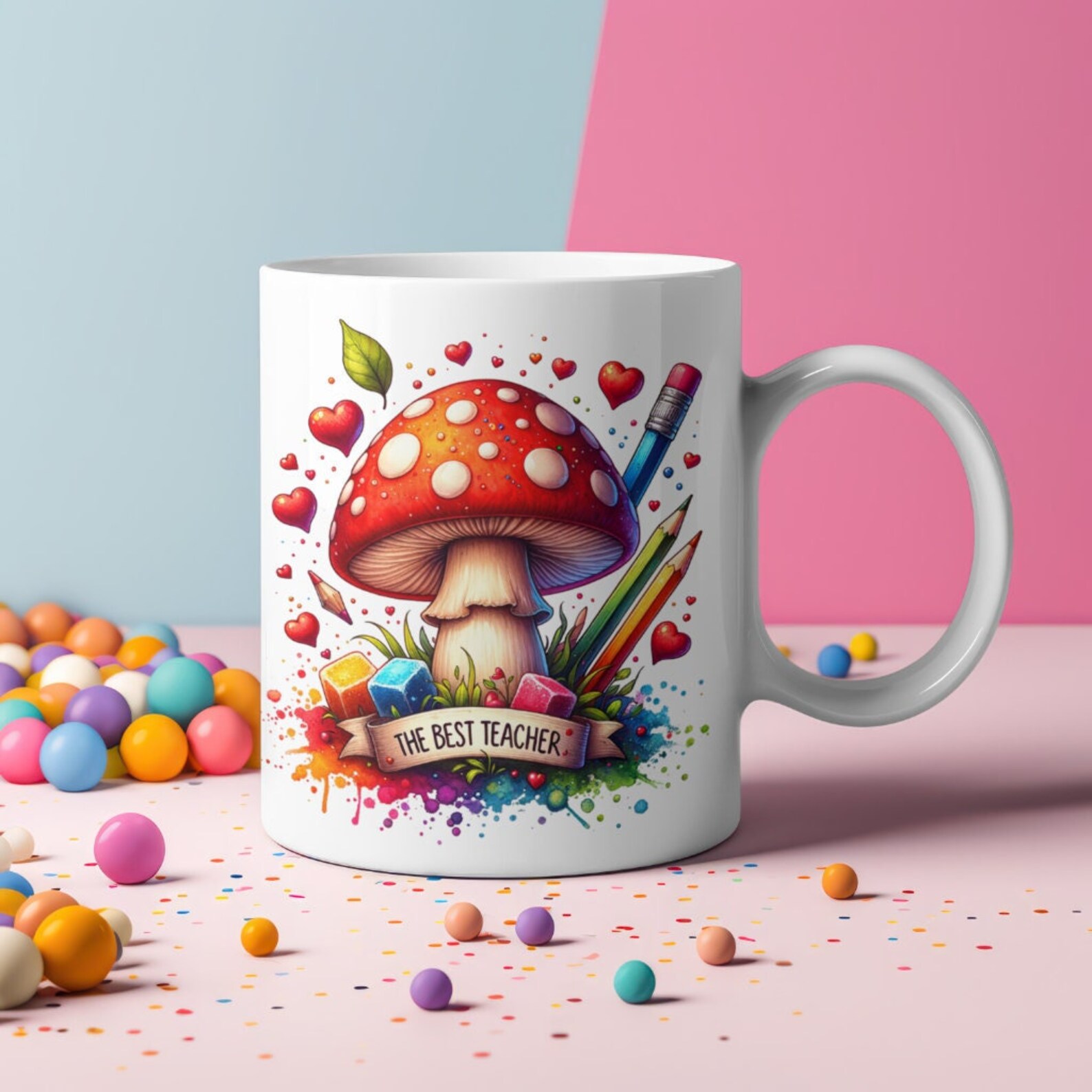 Best Teacher Ever - Mushroomteacher Mug, Back to School Teacher Gift ...