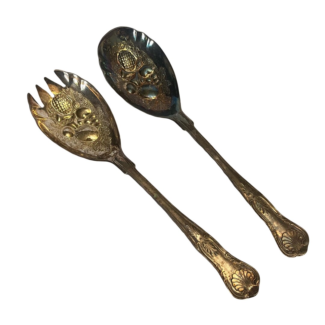 Italian Silver-plated Fruit Salad Server Set - Etsy