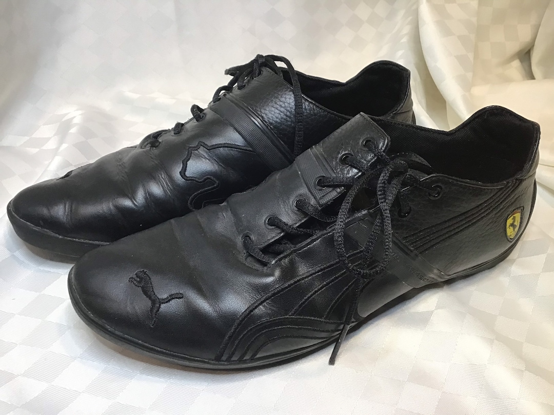 Puma Ferrari, Beautiful Motorsport Shoes in Black Leather With Special ...