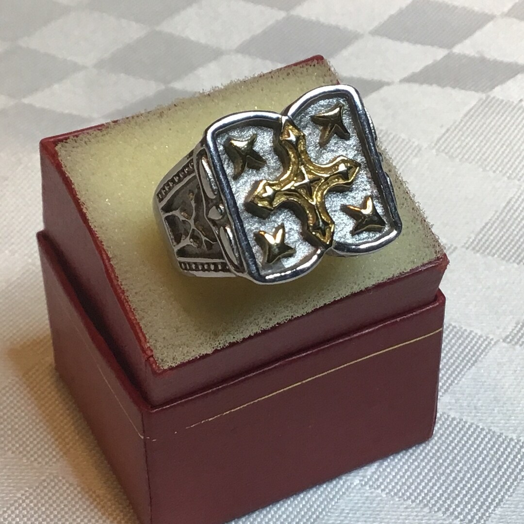 Stainless Steel. Magnificent Men's Signet Ring Depicting the Medieval ...