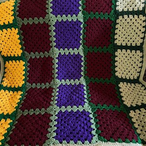 Hand Crocheted Granny Square Lap Robe - Etsy