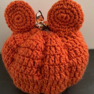Hand Crocheted Mickey Mouse Pumpkin in Burnt Orange - Etsy